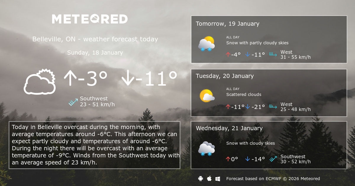 Belleville, ON - Hourly Weather Outlook - Meteored