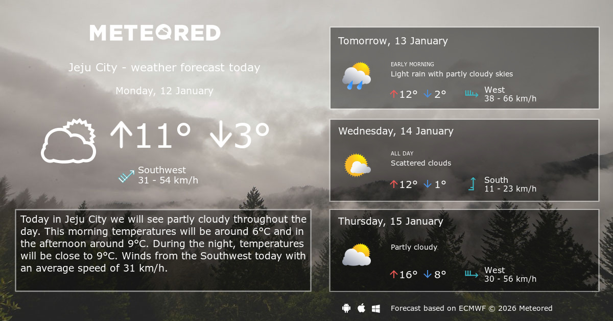 Weather Jeju City 14 days - Meteored