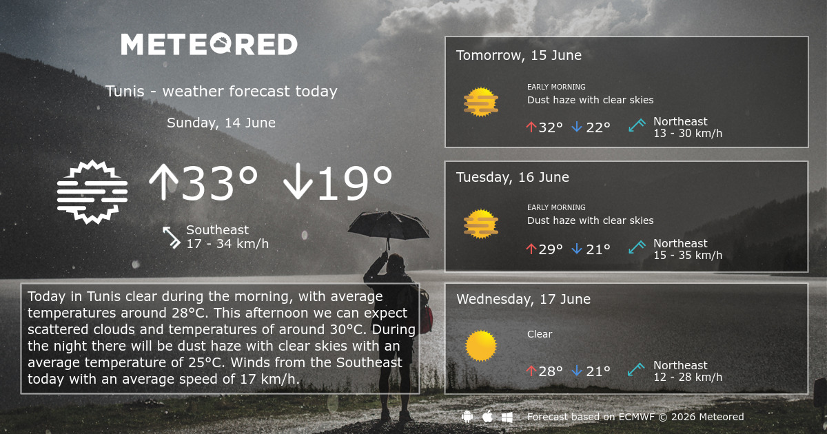 Weather Tunis 14 days - Meteored Canada